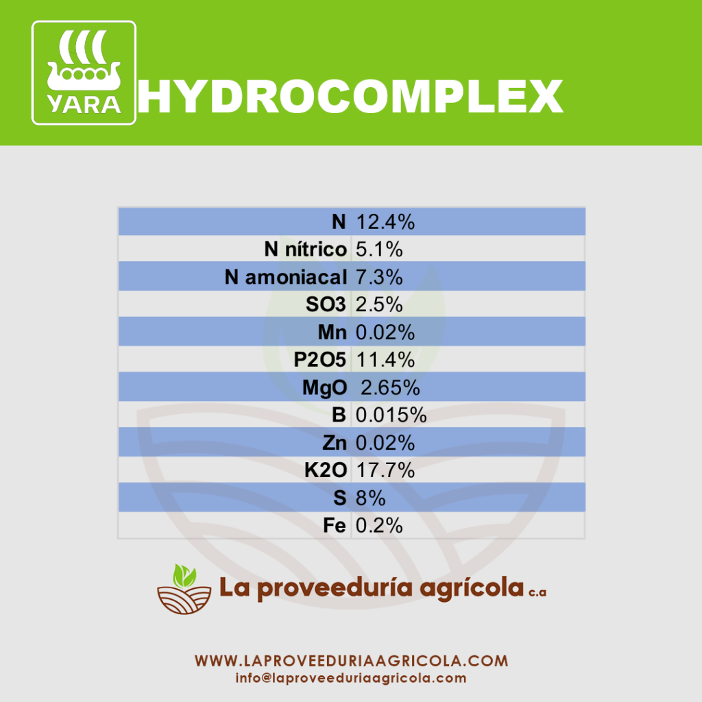 Yaramila HYDROCOMPLEX 12-11-18 +2,7 (MgO) + 8S + Micronutrientes 0,015 ...